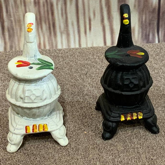 Vintage | Kitchen | Vintage Cast Iron Hand Painted Wood Burning Stove ...